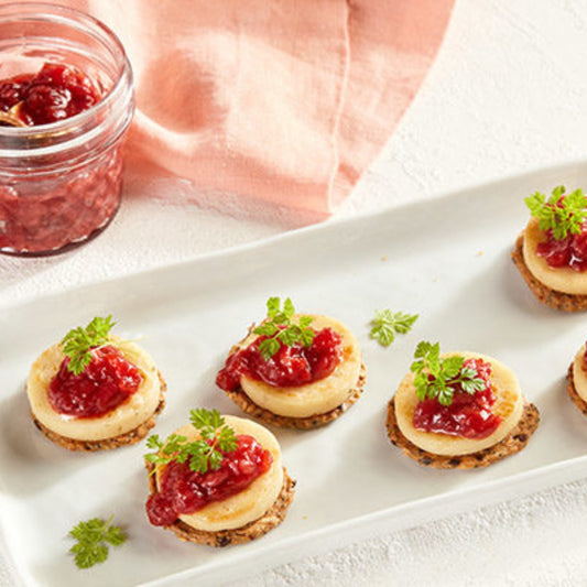 Entrée végane Halloumi et relish sucrée – La Moisson