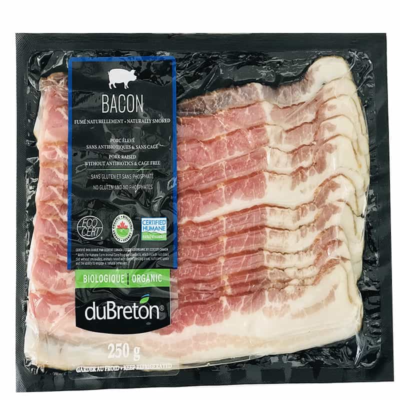 BACON DE PORC BIO DU BRETON 250g| La Moisson|Boutique en ligne – La Moisson